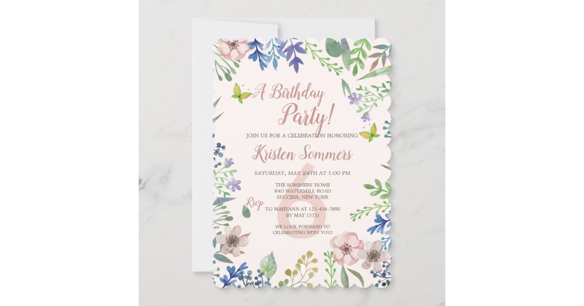 Soft Floral Invitation | Zazzle