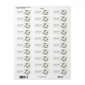 SOFT IVORY WHITE FLORAL WATERCOLOR BUNCH ADDRESS LABEL | Zazzle