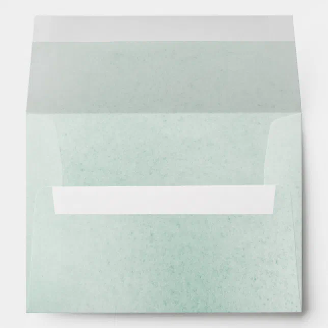 Soft Light Green Watercolor Texture Minimal Envelo Envelope | Zazzle