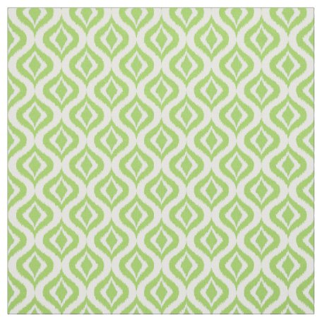 Hip Lime Green Ikat Diamond Squares Mosaic Pattern Fabric | Zazzle