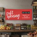 Soft Opening Advertisement - Add Logo and Details Banner | Zazzle