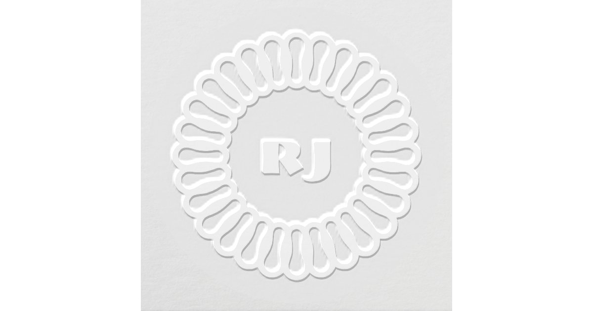 Soft Oval Loop Monogram Seal Embosser | Zazzle
