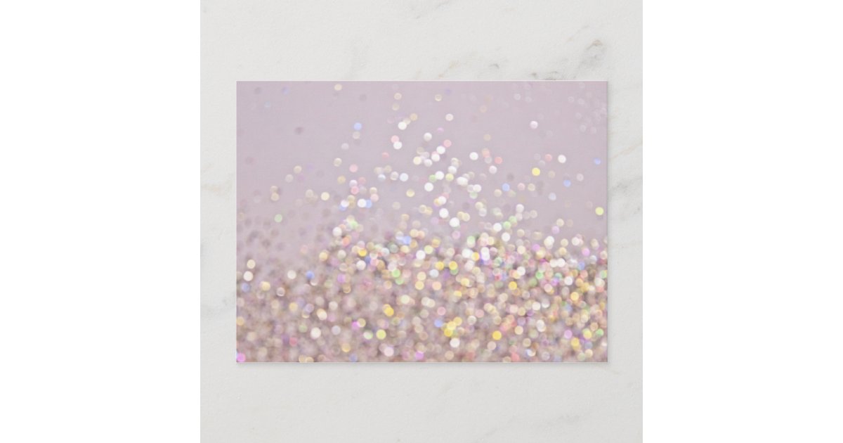 Soft Pastel Bokeh Sparkles Postcard | Zazzle