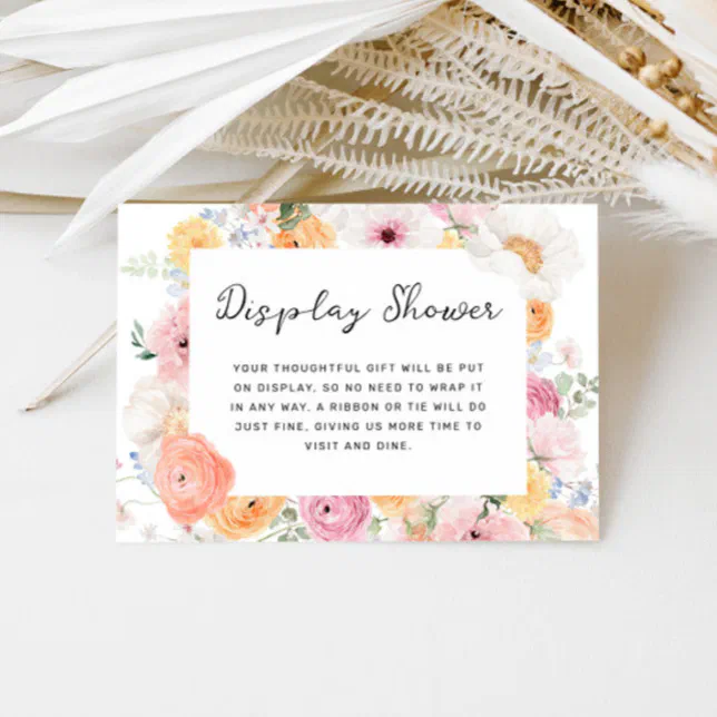 Soft Pastel Floral Display Shower Enclosure Card | Zazzle