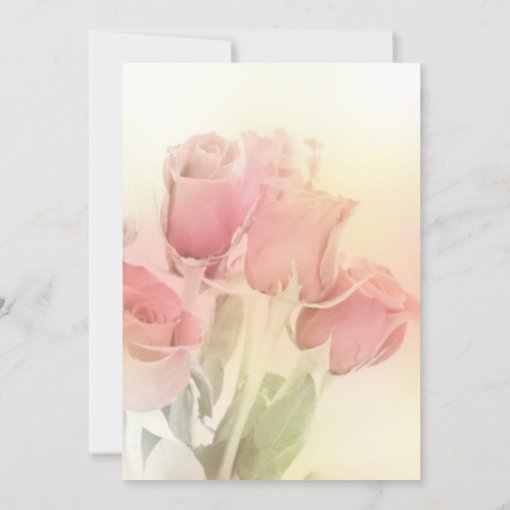 Soft Pastel Roses 2 Invitation | Zazzle