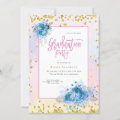 Soft pastels/floral/Confetti/Graduation Invitation | Zazzle