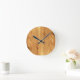 Soft Pine Classic Wood Grain Spruce Round Clock | Zazzle