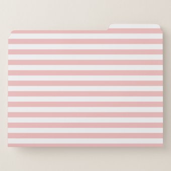 Soft Pink And White Stripes Pattern Name & Text File Folder | Zazzle