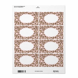 Soft Pink Animal Print Labels | Zazzle