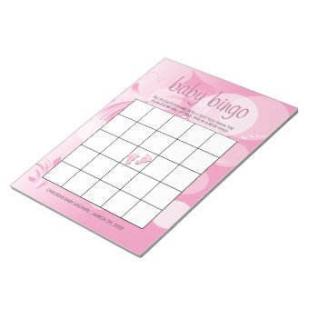 Soft Pink Bokeh Florid | Baby Girl Shower Notepad | Zazzle