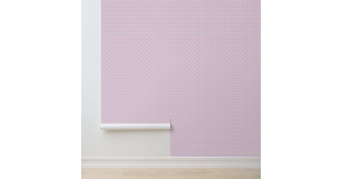 Soft Pink Brick Pattern Design Wallpaper | Zazzle