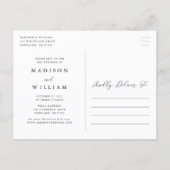 Soft Pink Floral Change the Date Announcement Postcard | Zazzle