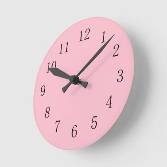 Soft Pink Kitchen Wall Clock | Zazzle