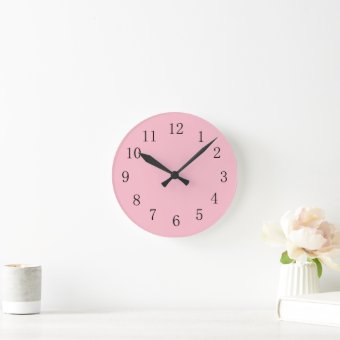 Soft Pink Kitchen Wall Clock | Zazzle