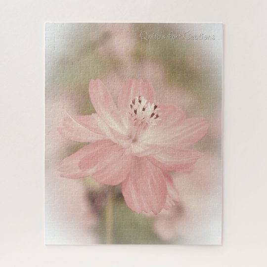 Soft Pink Pastel Flower Jigsaw Puzzle | Zazzle.com