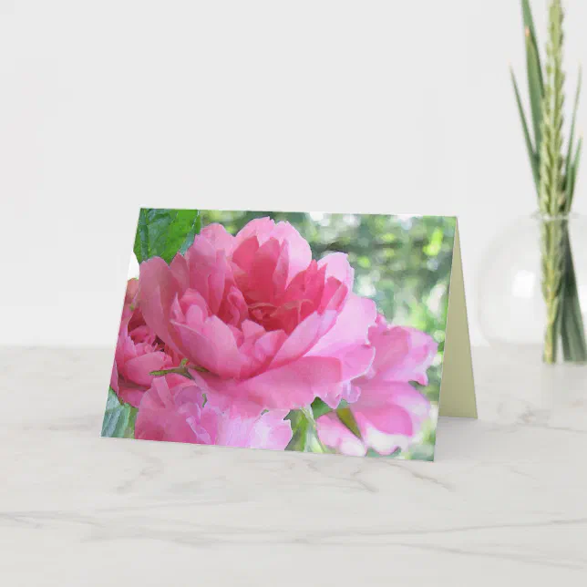 Soft Pink Rose Friendship Card | Zazzle