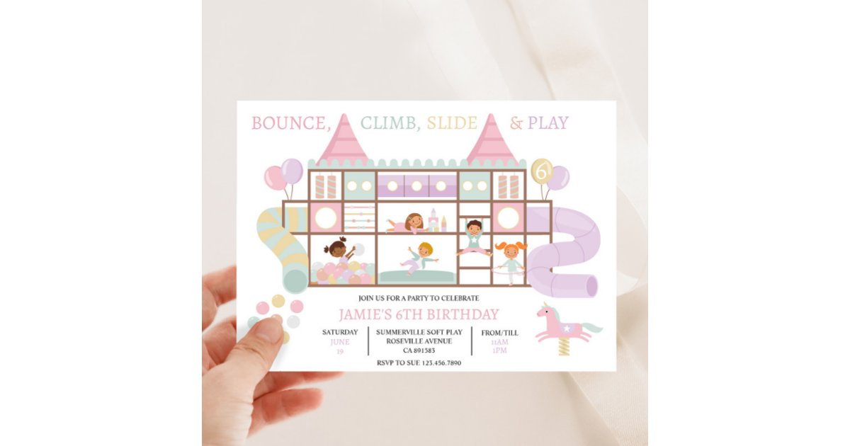 Soft Play Jungle Gym Birthday Party Invitation | Zazzle