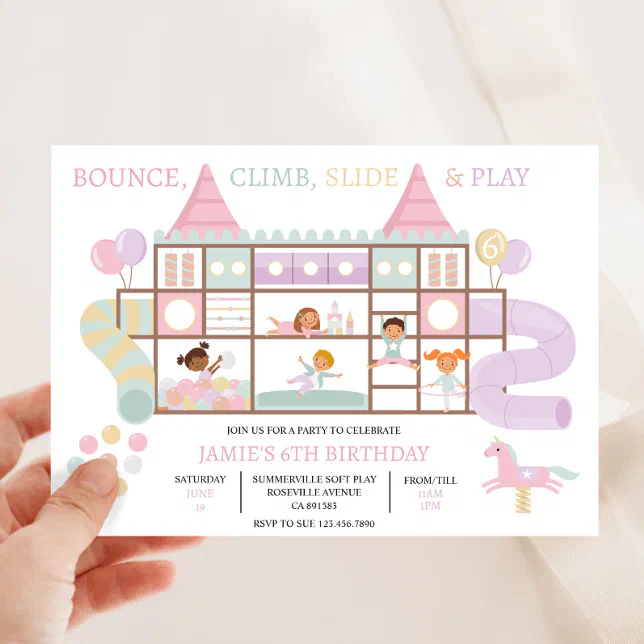 Soft Play Jungle Gym Birthday Party Invitation | Zazzle