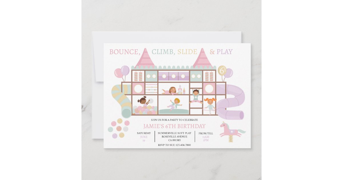 Soft Play Jungle Gym Birthday Party Invitation | Zazzle
