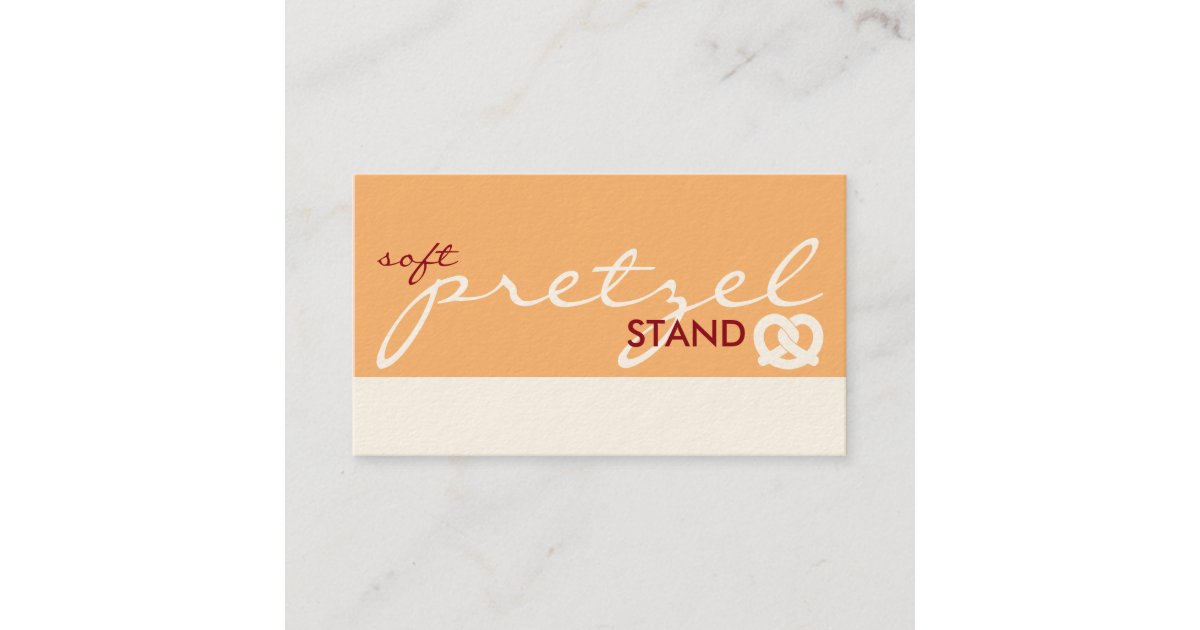 soft pretzel stand (color customizable) loyalty card | Zazzle