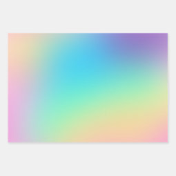 Soft Prismatic Pastel Gradient Wrapping Paper Sheets | Zazzle