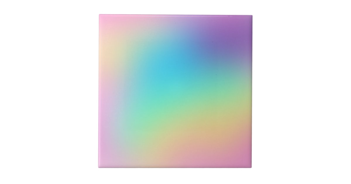 Soft Prismatic Pastel Rainbow Gradient Tile | Zazzle