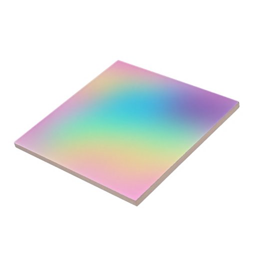 Soft Prismatic Pastel Rainbow Gradient Tile | Zazzle