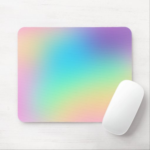 Soft Prismatic Rainbow Gradient Mouse Pad | Zazzle