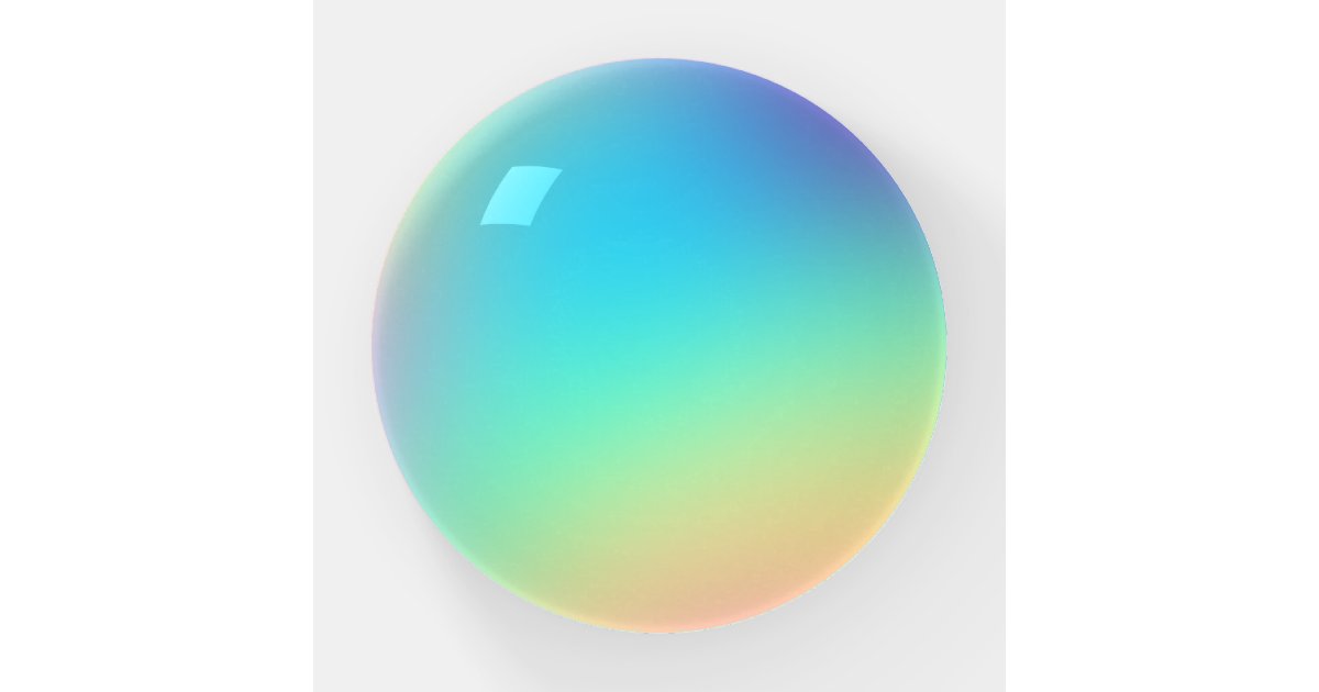 Soft Prismatic Rainbow Gradient Paperweight | Zazzle