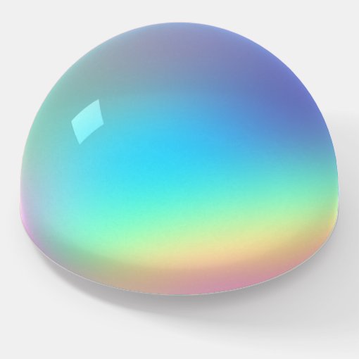 Soft Prismatic Rainbow Gradient Paperweight | Zazzle