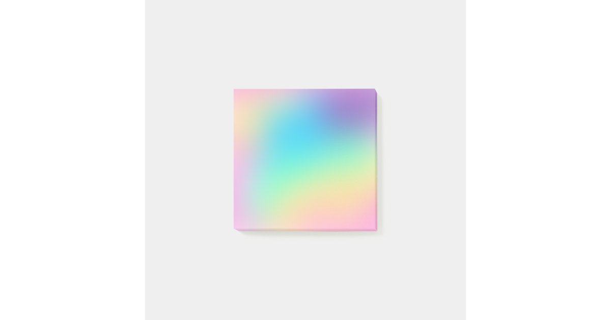 Soft Prismatic Rainbow Gradient Post-it Notes | Zazzle