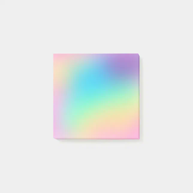 Soft Prismatic Rainbow Gradient Post-it Notes | Zazzle