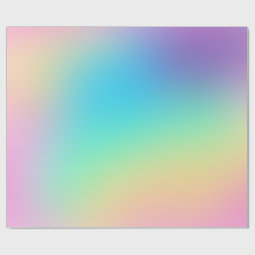 Soft Prismatic Rainbow Gradient Wrapping Paper | Zazzle