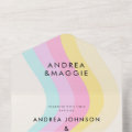 Soft Rainbow Gay Pride LGBTQ Colorful Wedding All In One Invitation ...