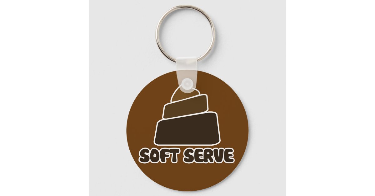 Soft Serve POOP Joke Keychain | Zazzle