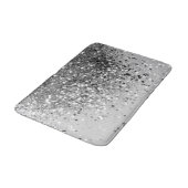 Soft Silver Gray Glitter #1 Bath Mat | Zazzle