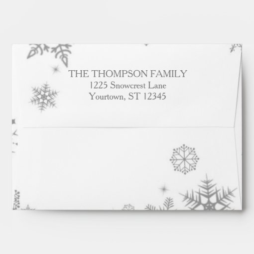 Soft & Snowy Winter Envelope | Zazzle