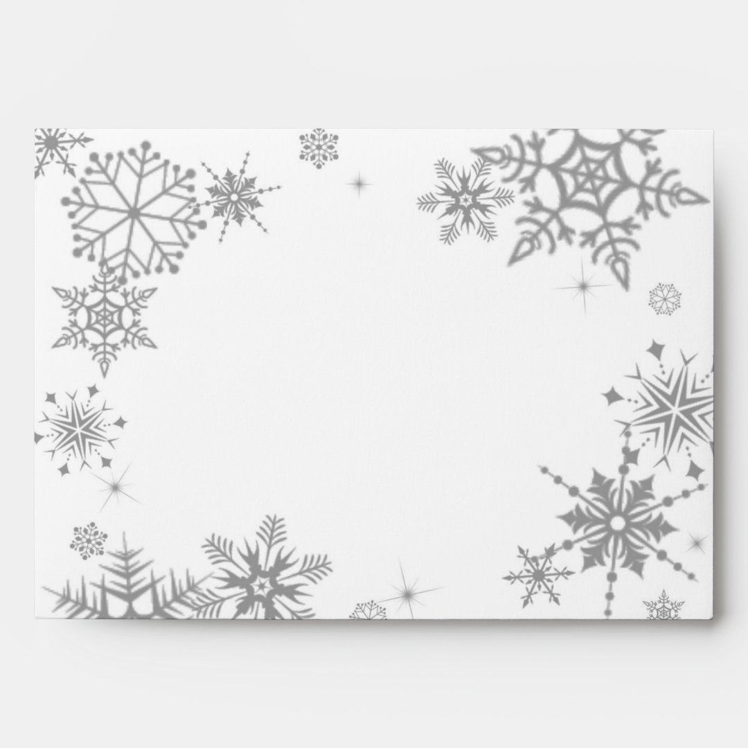 Soft & Snowy Winter Envelope | Zazzle