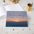 Soft Sunrise In Loving Memory Guest Book | Zazzle
