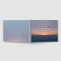Soft Sunrise In Loving Memory Guest Book | Zazzle