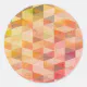Soft Triangle Geometric Pattern Classic Round Sticker | Zazzle