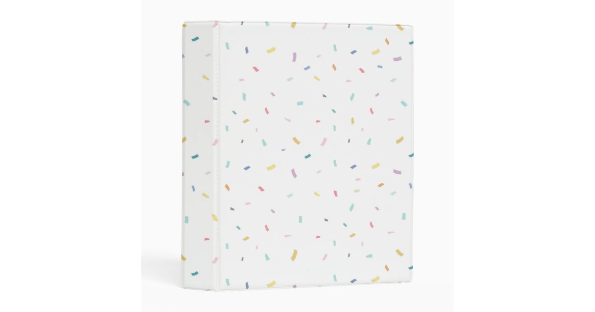 Soft Watercolor Confetti Pattern Mini Binder | Zazzle