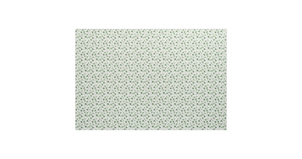 Soft Watercolor Shamrock Pattern Fabric | Zazzle