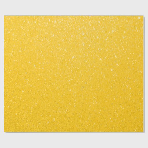 Soft Yellow Glitter Print Wrapping Paper | Zazzle
