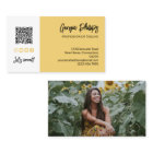Soft Yellow QR Code Photo Social Media Icons Business Card | Zazzle