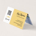 Soft Yellow QR Code Photo Social Media Icons Business Card | Zazzle