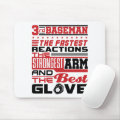 Softball 3rd Baseman Third Base Player Mouse Pad | Zazzle