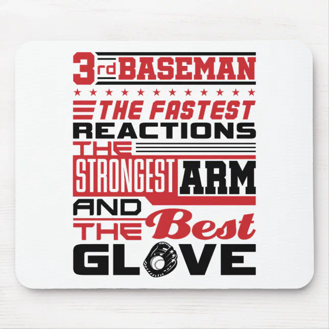 Softball 3rd Baseman Third Base Player Mouse Pad | Zazzle