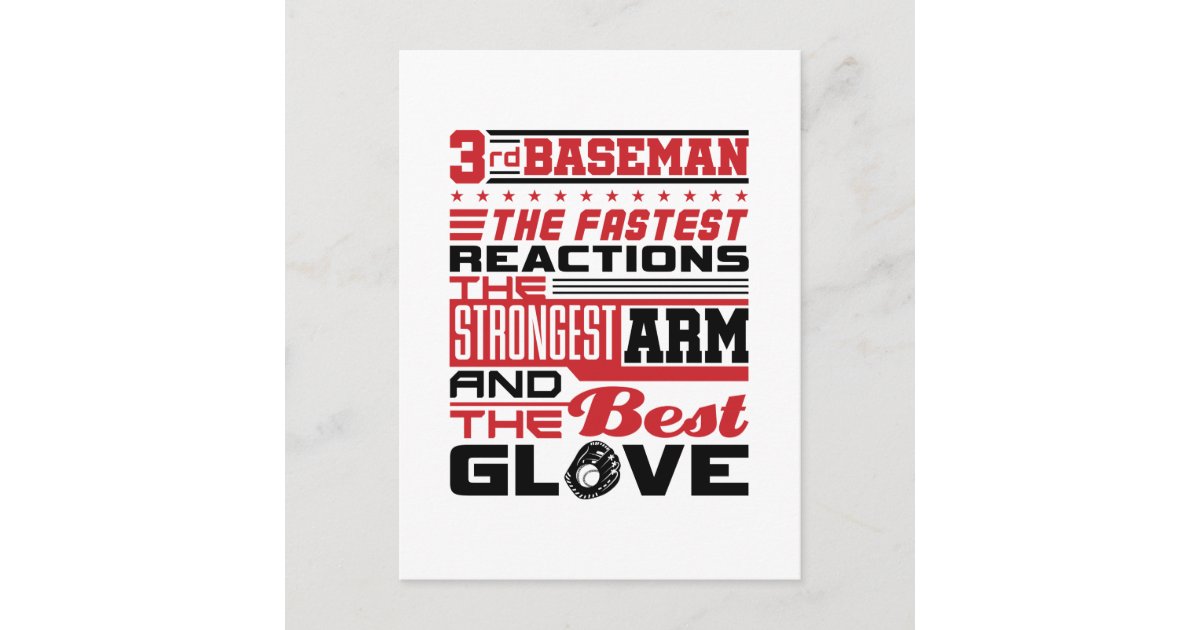 Softball 3rd Baseman Third Base Player Postcard | Zazzle