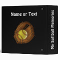 Softball Album Binder in Your Colors and Your Text | Zazzle